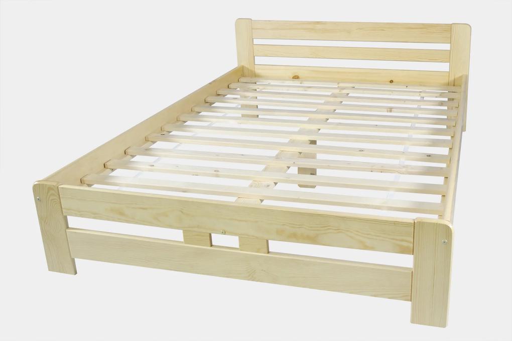 Via-nábytek Postel Euro masiv borovice 160 x 200 Povrchová úprava postele: Moření odstín ořech