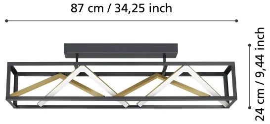 Eglo 390416 - LED Stmívatelný přisazený lustr PENELA LED/45W/230V 2700-6500K +DO