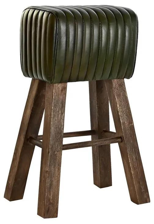 Stolička DKD Home Decor, dřevo a kůže (41 x 30 x 79 cm)