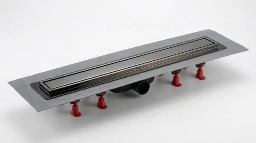Sprchový žlab SAT Aurum 65 cm broušená gun metal mat plný SATZLAB70BGM