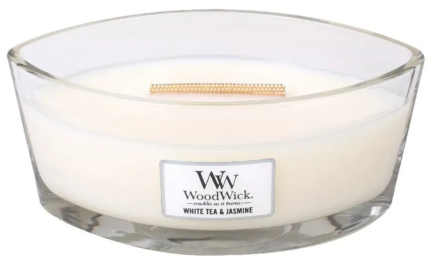 WoodWick Svíčka loď White Tea & Jasmine, 453 g