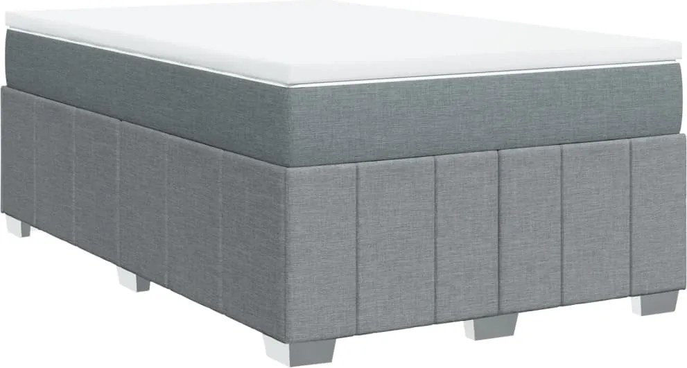 Box spring postel s matrací světle šedá 120x190 cm textil 3285456