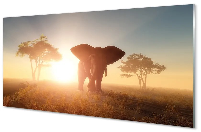 akrylový obraz Sloní strom na východ 140x70 cm