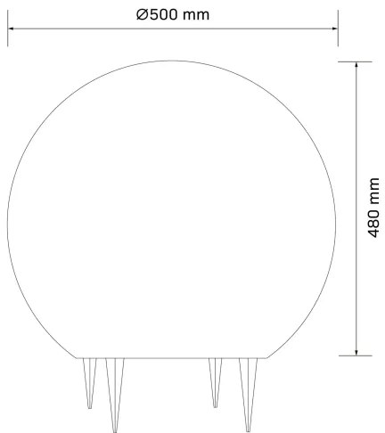 Venkovní lampa ARGENTO 1xE27/15W/230V pr. 50 cm IP65 šedá