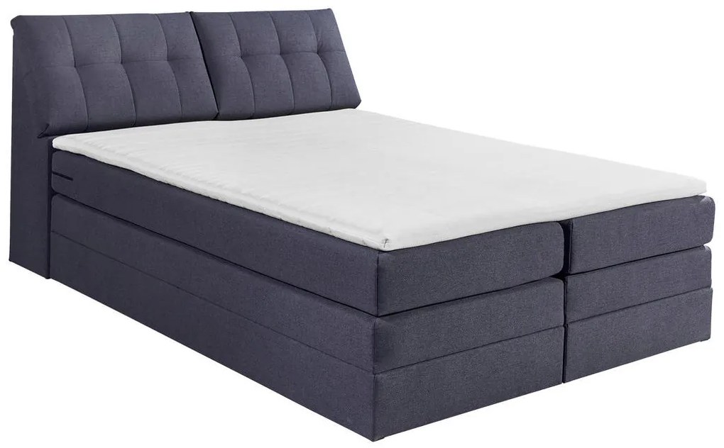 XXXLutz BOXSPRINGOVÁ POSTEL, 180/200 cm, textil, kompozitní dřevo, šedá MID.YOU - Postele boxspring - 002220027601