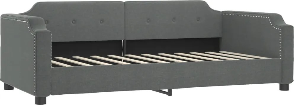 Válenda s přistýlkou tmavě šedá 90 x 200 cm textil 3197635