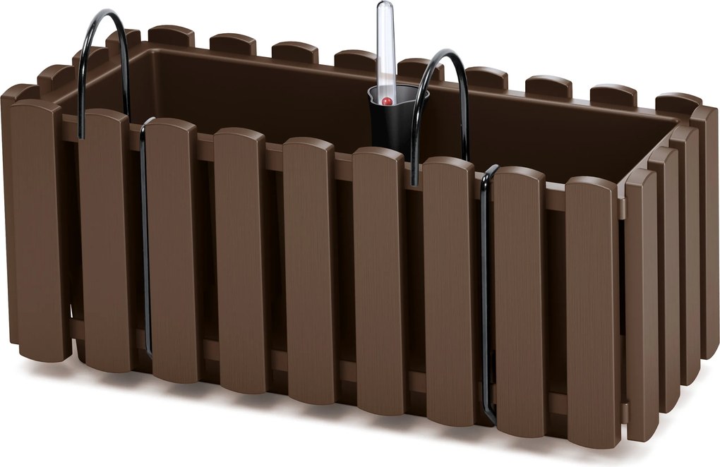 Prosperplast Držák truhlíků na zábradlí Boardee Fence W (hnědá, 380x180x162)