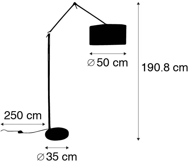 Moderní stojací lampa zlatá s sametovým stínítkem růžová 50 cm - Editor