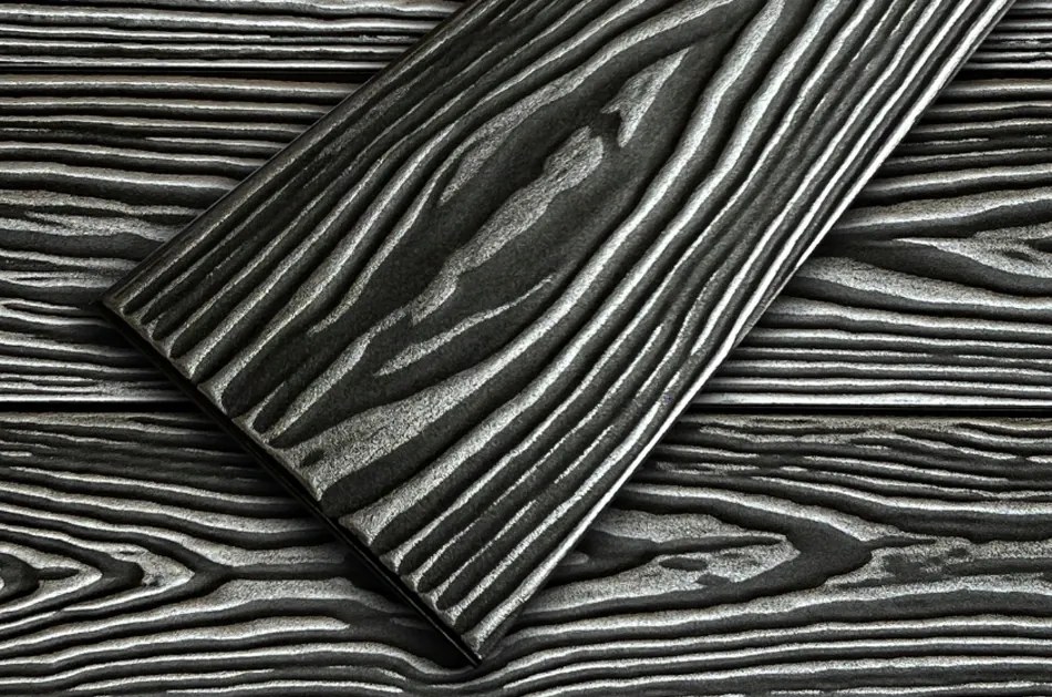 GRACE polystyrénový 3D PS obklad Deska stříbrno-černá, kartáčovaná,