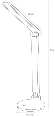 Zuma Line 1913-WH-LED Nabíjecí stolní lampa LED/6W/1200 mAh 3000/4500/6000K bílá