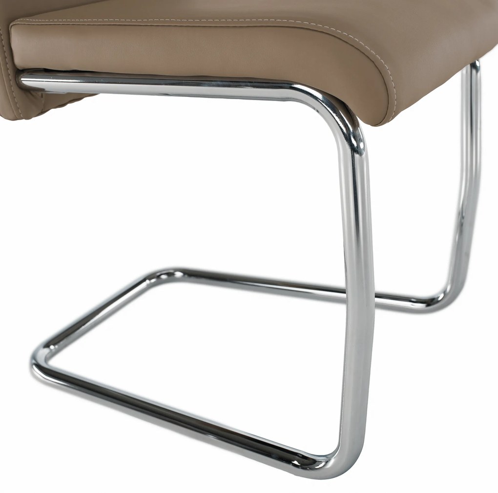 Jídelní židle Abalia New (capuccino + chrom). 808099