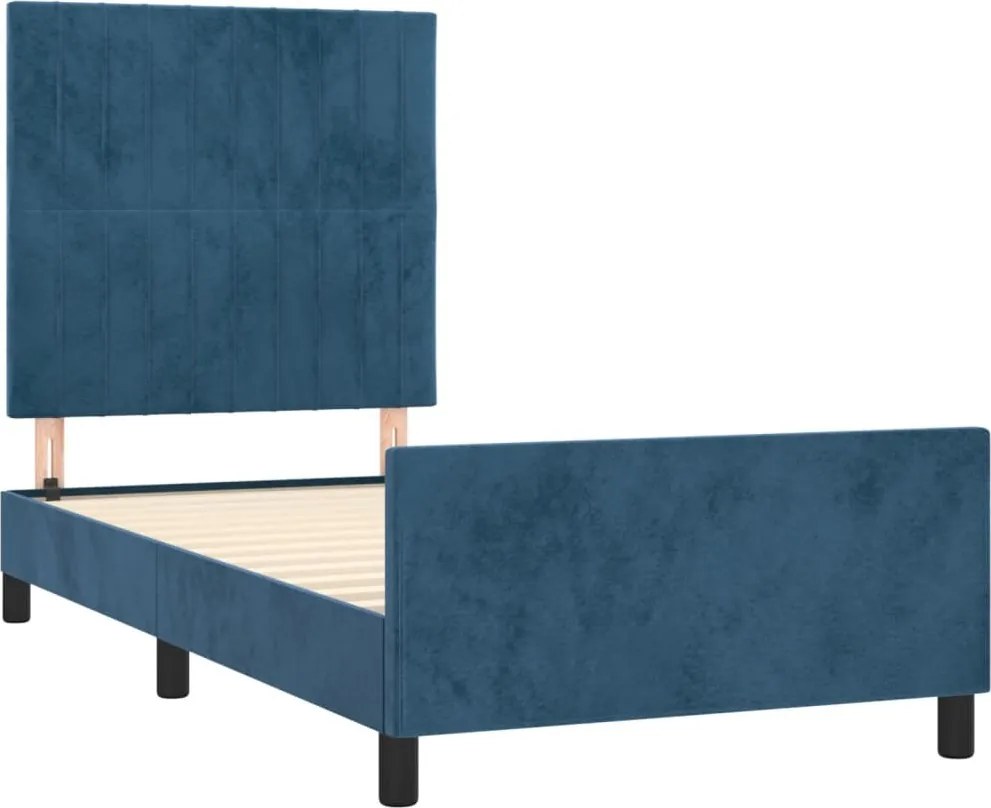 vidaXL Rám postele bez matrace 90 x 200 cm samet [3125856] Barva: Černá