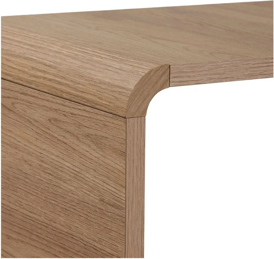 Knihovna v dekoru dubu ve světle přírodní barvě 78x153x34 cm Senza – Nordure