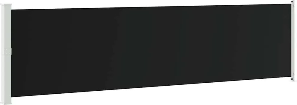 Zatahovací boční markýza / zástěna 600 x 160 cm černá 313375