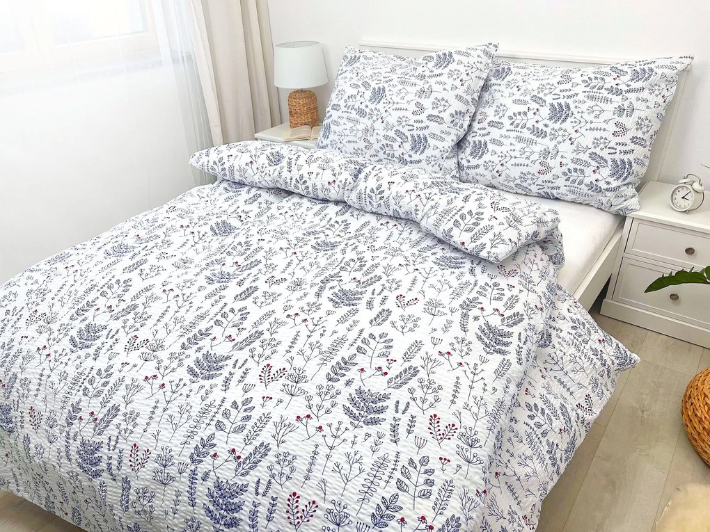 Písecké lůžkoviny Krepové povlečení Herbář 200x220 Zapínání: knoflík, Velikost polštáře: 70x90