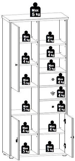 Obývací stěna Bonanza, vintage optika