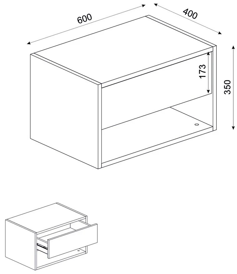 Noční stolek VIKTORIE sapphire
