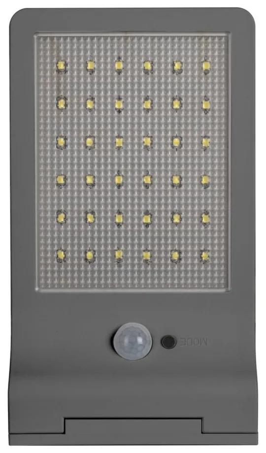 Šedé venkovní solární LED světlo DOOR SOLAR IP44 se senzorem