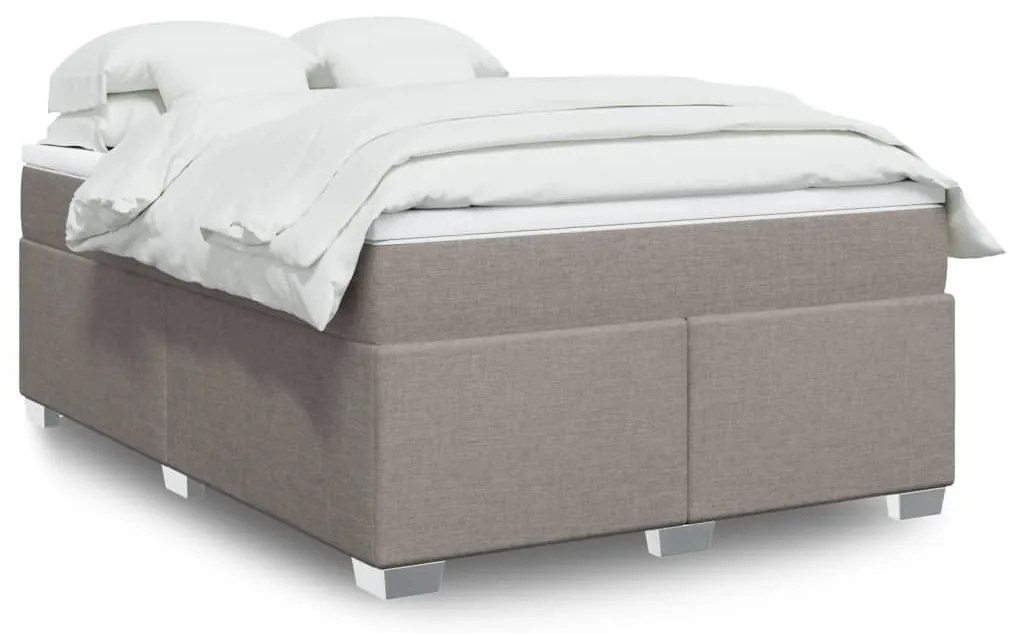 Box spring postel s matrací taupe 140x200 cm textil 3285141