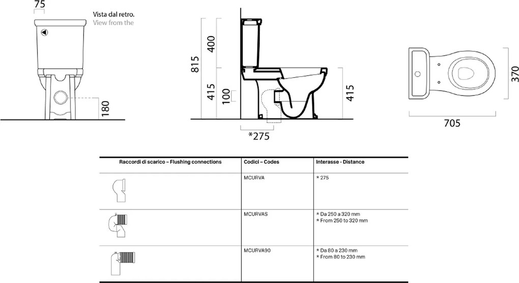 GSI Sapho Classic WCset06-Classic kombi WC 41 x 81 x 70 cm