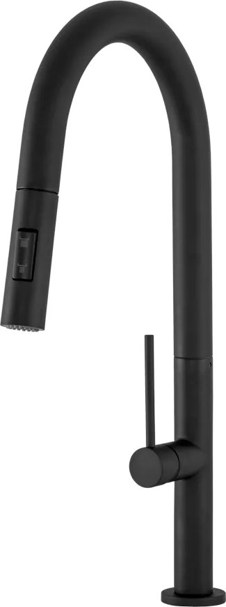 Gamma Round, vysoká dřezová baterie h-460, černá matná, GMA-BRD-BK