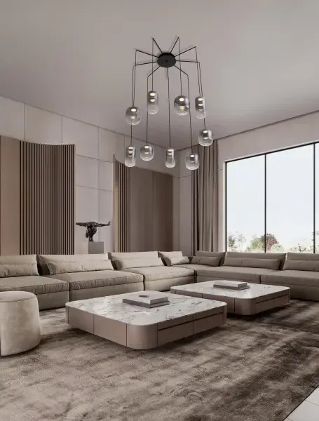 LED černo-šedé designové svítidlo Aelia
