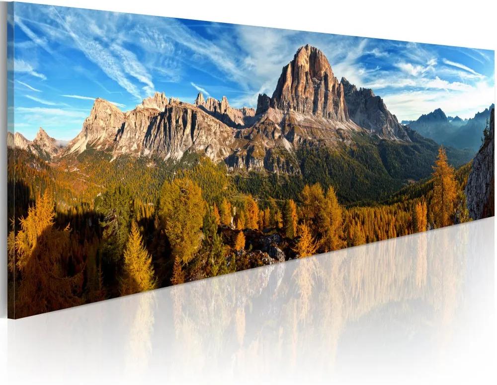 Obraz na plátně Bimago - hora, krajina - panoráma 120x40 cm