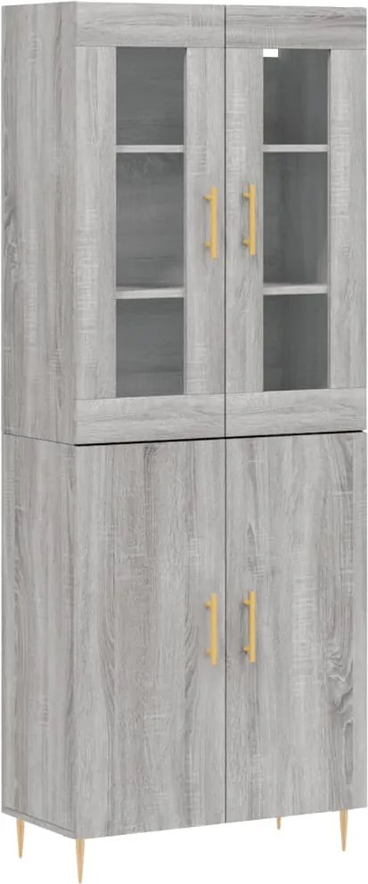 Skříň highboard šedá sonoma 69,5 x 34 x 180 cm kompozitní dřevo 3198207
