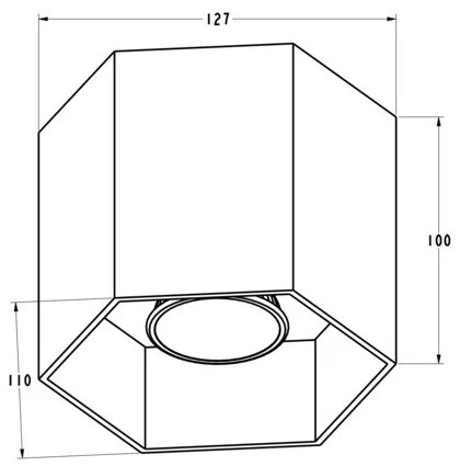 Stropní Svítidlo Polygon 1 White Zuma Line