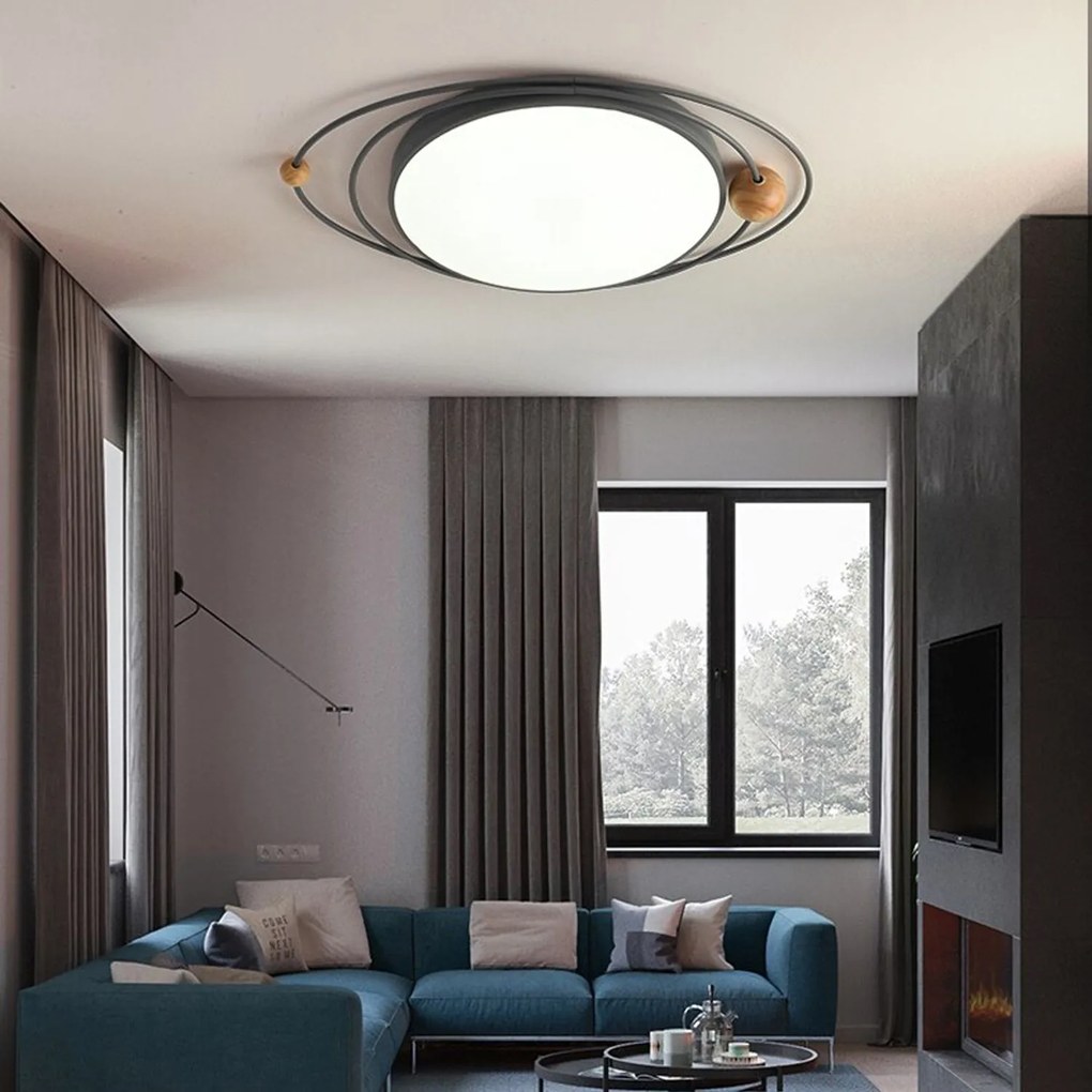 Toolight - Stropní lampa Galaxy Black E27 60W APP868-C, černá, OSW-06887