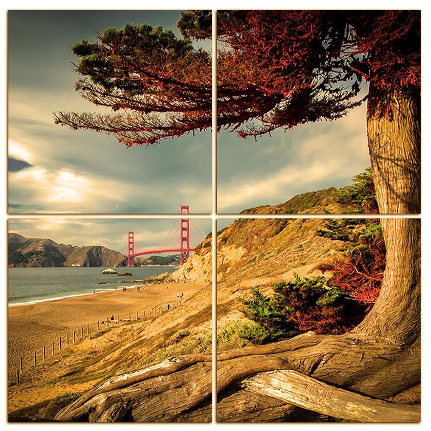Obraz na plátně - Golden Gate Bridge - čtverec 3922FD (100x100 cm)
