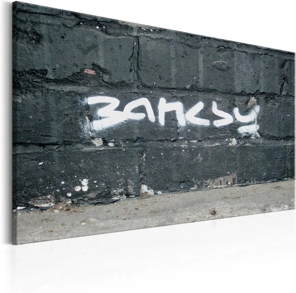 Obraz na plátně Bimago - Banksy Signature 120x80 cm