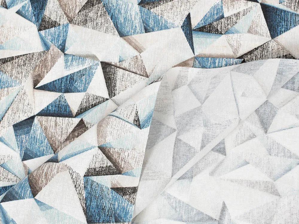 Biante Dekorační čtvercový ubrus Porto PRT-007 Modro-hnědé krystaly 120x120 cm