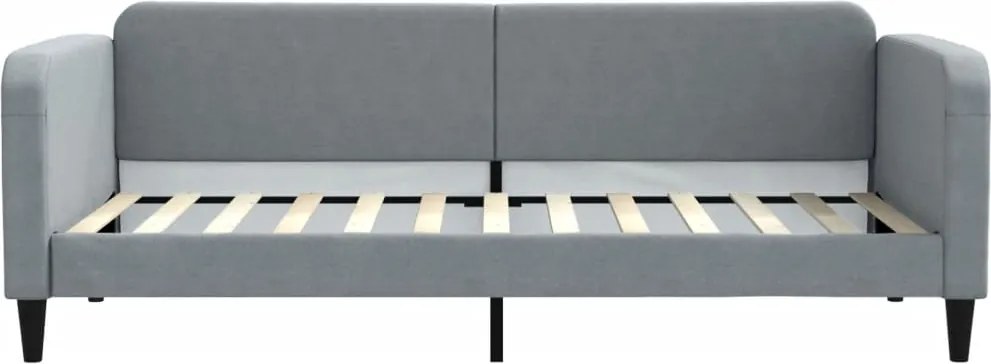 Válenda s přistýlkou světle šedá 90 x 200 cm textil 3196816