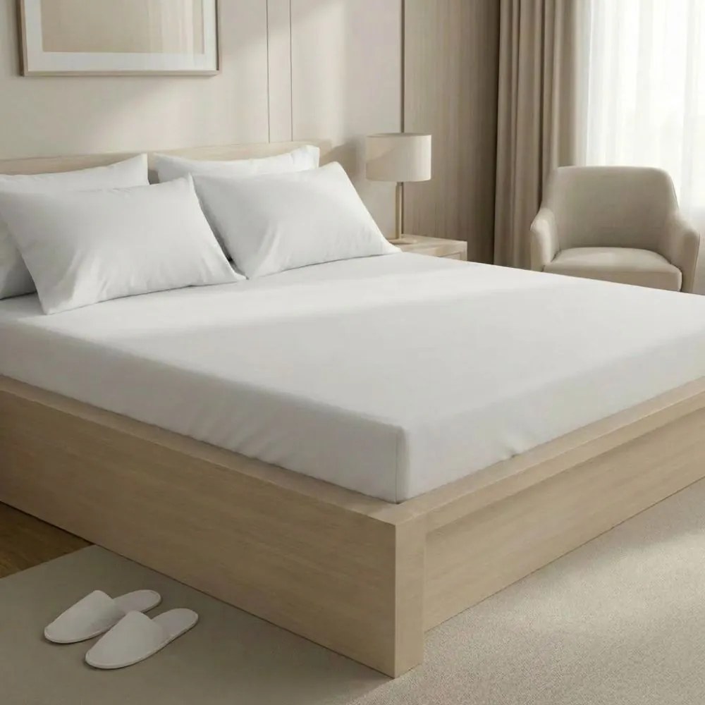 Kvalitex Prostěradlo napínací Atlas hladký bílé 200x200cm
