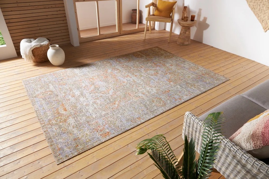 Hanse Home, Kusový koberec Cairo 105587 Port Said Cream Red – na ven i na doma, 200x280, oranžová, chodba / předsíň