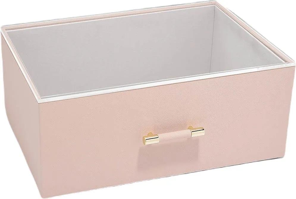 Box na skladování potravin Stackers Handled s akrylovým víkem supersize růžové