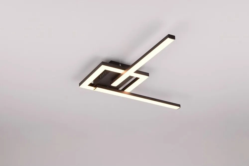 Černé LED stropní svítidlo 16x54 cm Viale – Reality