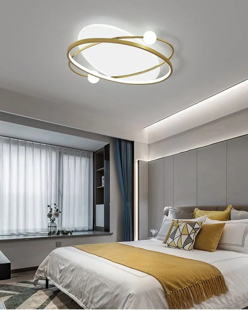 Toolight Toolight, LED stropní svítidlo + dálkové ovládání APP1059-C, bílá-zlatá, OSW-08885