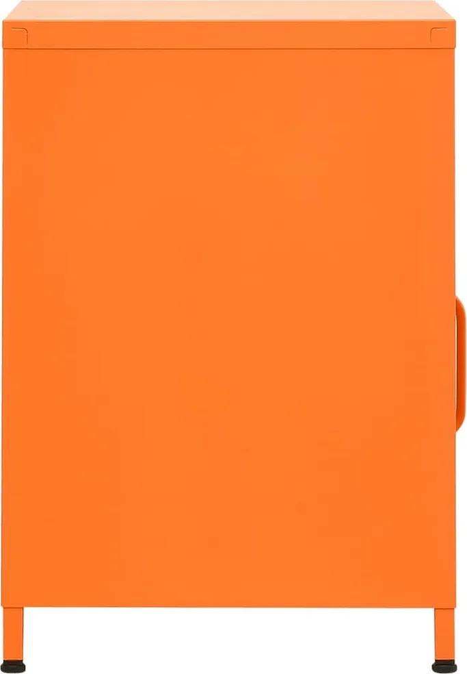 vidaXL Noční stolky 2 ks 35 x 35 x 51 cm ocel [3095217] Barva: orange