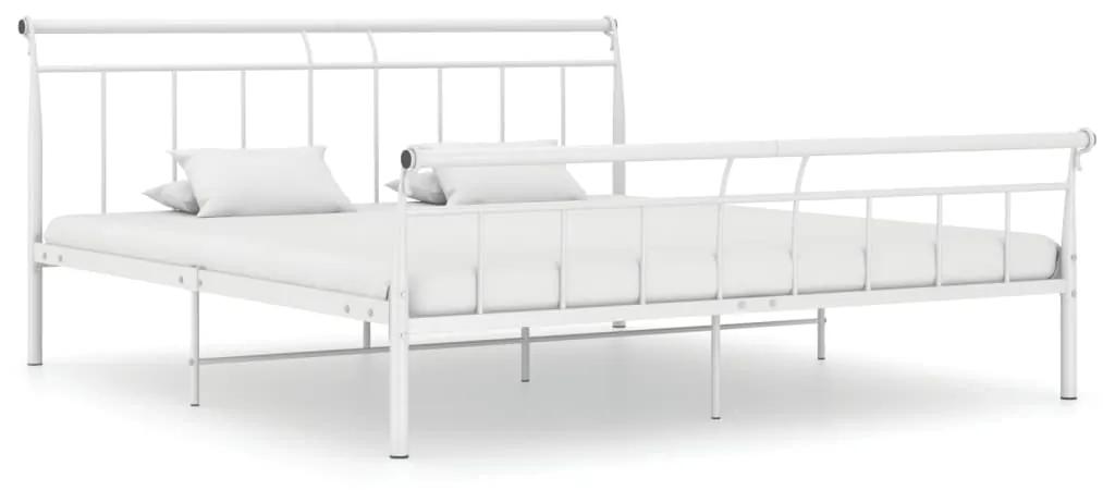 Rám postele bílý kov 200 x 200 cm,  325049 HangarStore.cz