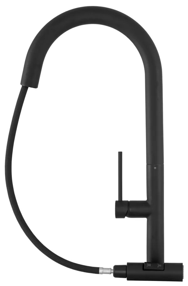 Gamma Round, vysoká dřezová baterie h-460, černá matná, GMA-BRD-BK