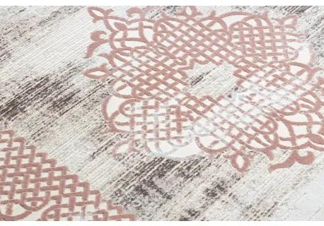 koberec CORE W9797 Rám, růžice strukturální dvě úrovně rouna, béžov velikost 180x270 cm | krásné koberce cz