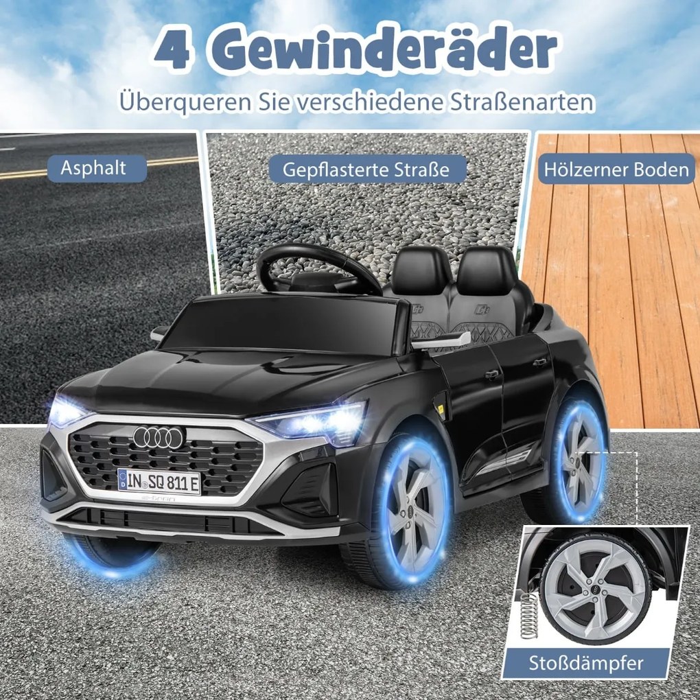 Costway Licencované elektrické vozidlo Audi SQ8 Dětské auto 12-V s – černý