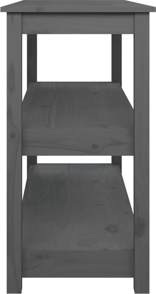 vidaXL Konzolový stolek 110x40x74 cm masivní borové dřevo [821666] Barva: Bílá