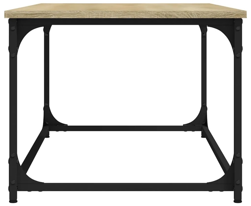 Konferenční stolek dub sonoma 102x50x40 cm kompozit a železo - Default Title