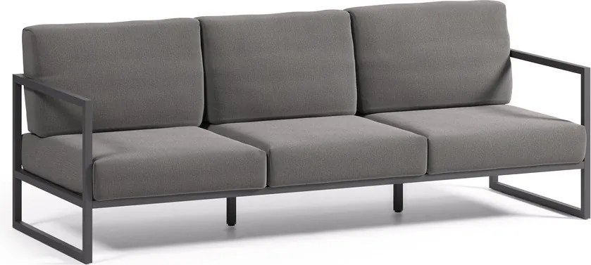 Tmavě šedá hliníková zahradní pohovka Comova – Kave Home