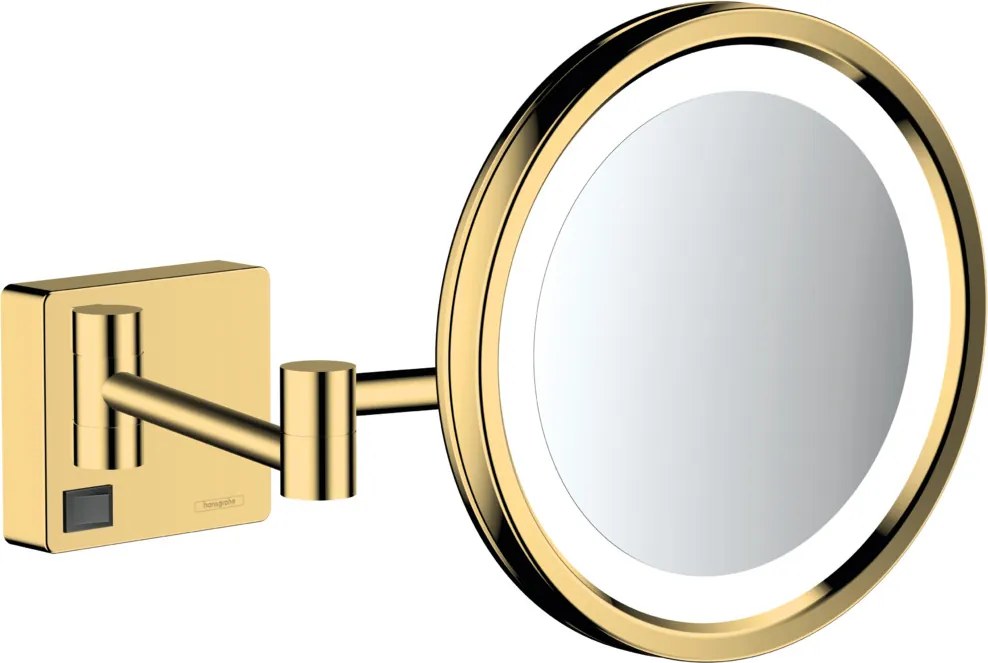 Hansgrohe AddStoris, kosmetické zrcadlo s LED osvětlením, leštěný vzhled zlata, HAN-41790990