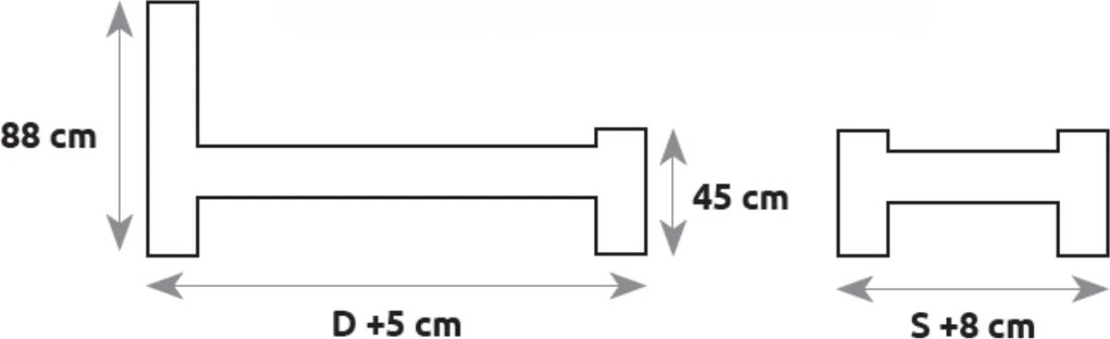 Drewmax LK102 - Dřevěná postel masiv dvojlůžko 180 cm