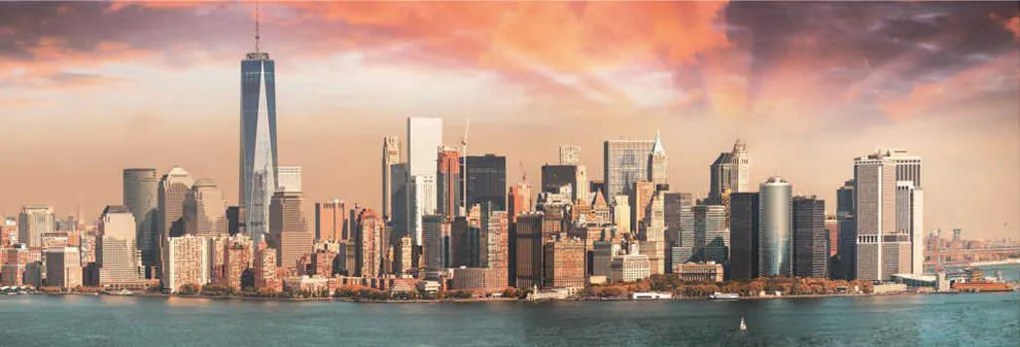 DINO Puzzle panoramatické 1000 dílků Manhattan za soumraku 95x33cm dn545458